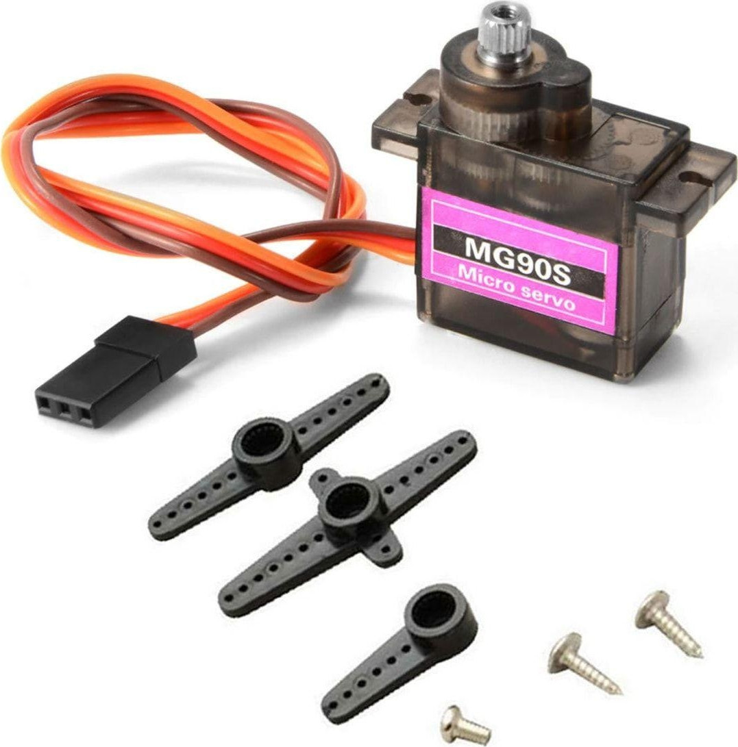 Alkatronik 5v Mg90s Metal Dişli Servo Motor 180 Derece Dişli Kol Seti ...