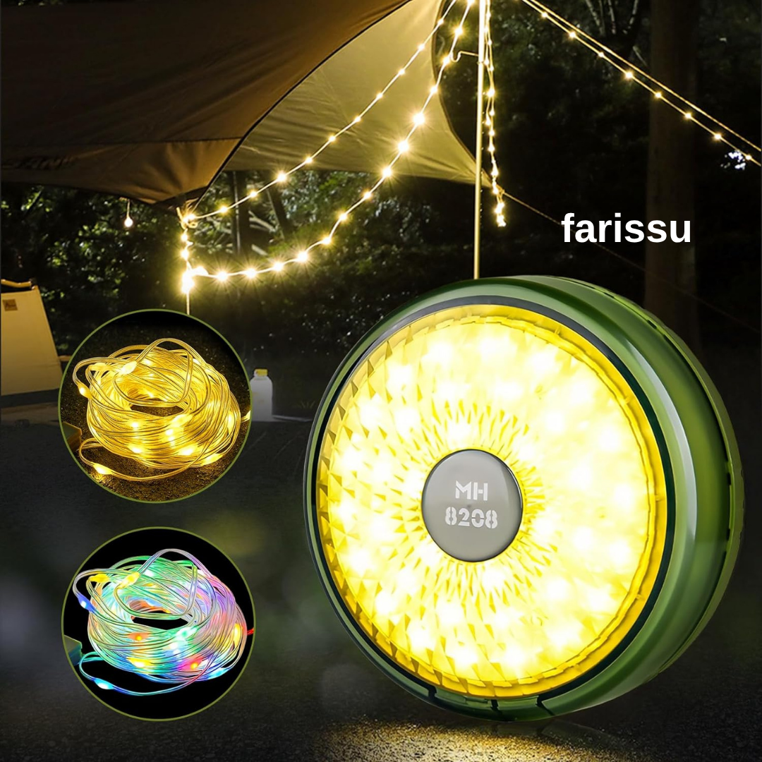 8 Fonksiyonlu 10 Metre RGB LED Kamp Lambası | Powerbank Özellikli, Type ...