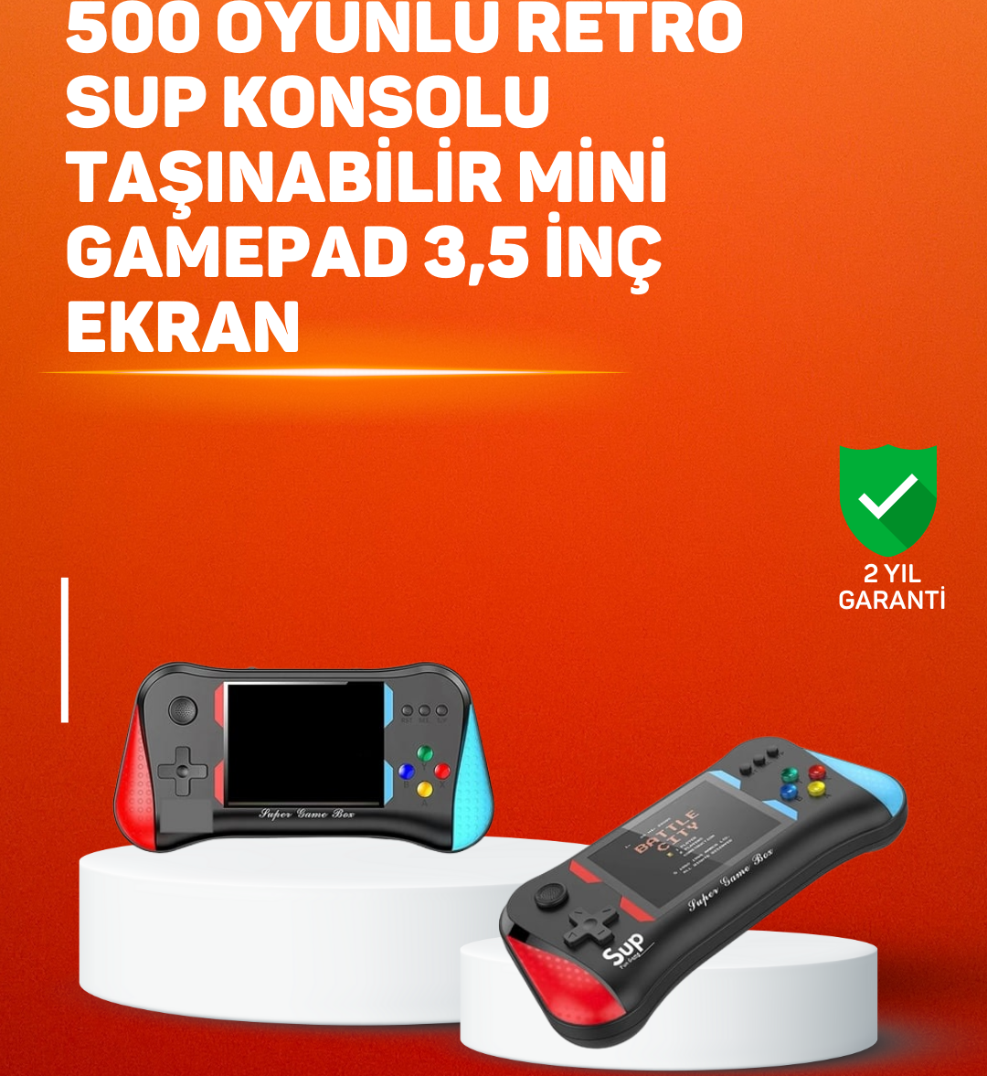 500 Oyunlu El Tipi Taşınabilir Oyun Konsolu – Şarjlı ve TV Bağlantılı ...