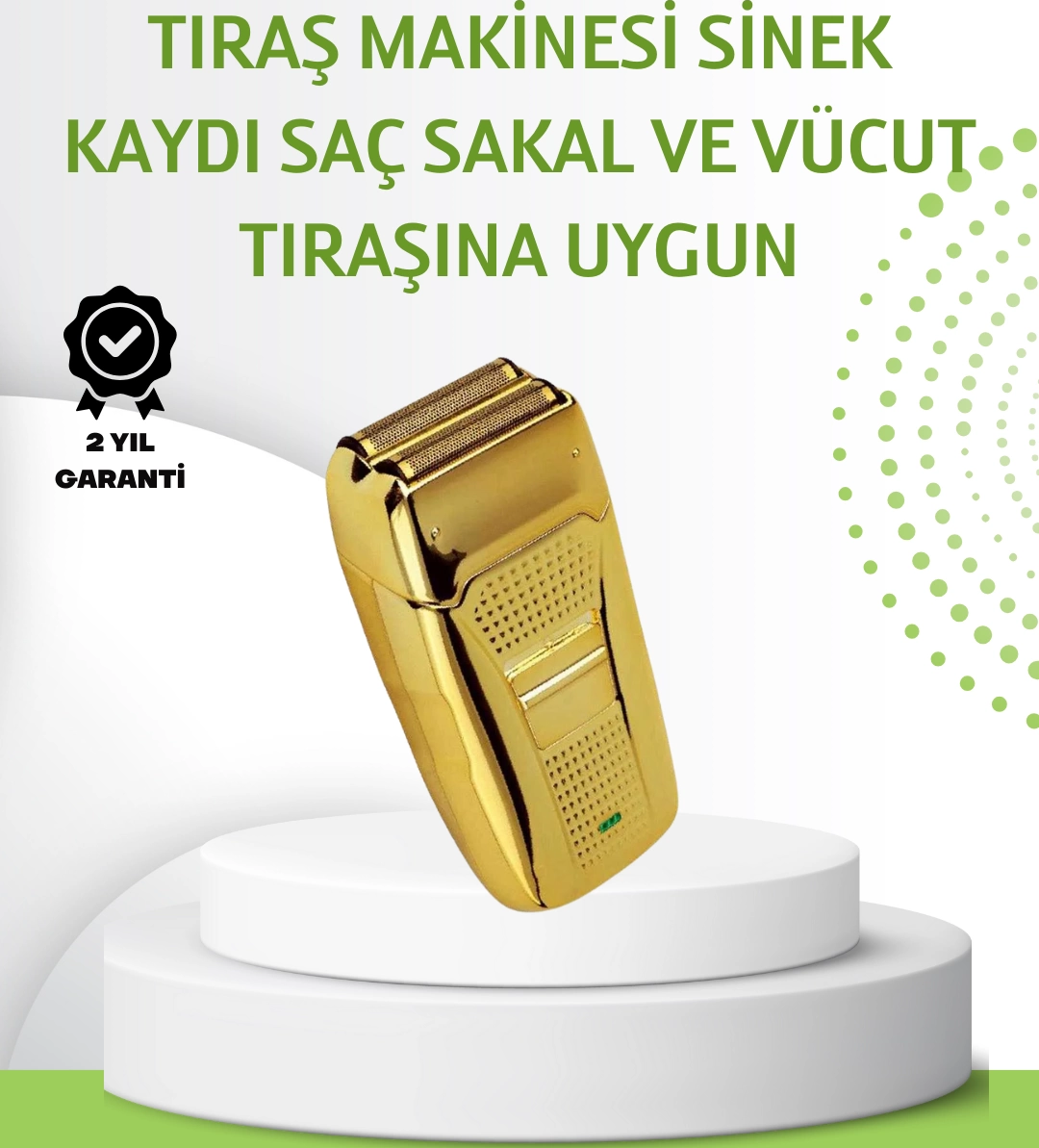 Çift Başlık ve Favori Şekillendirme Özellikli Altın Renk Tıraş Makinesi ...
