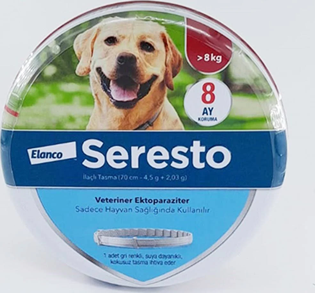 Seresto Tasma 70 cm >8 Kg.Orta - Büyük Irk köpekler için Pire ve Kene ...