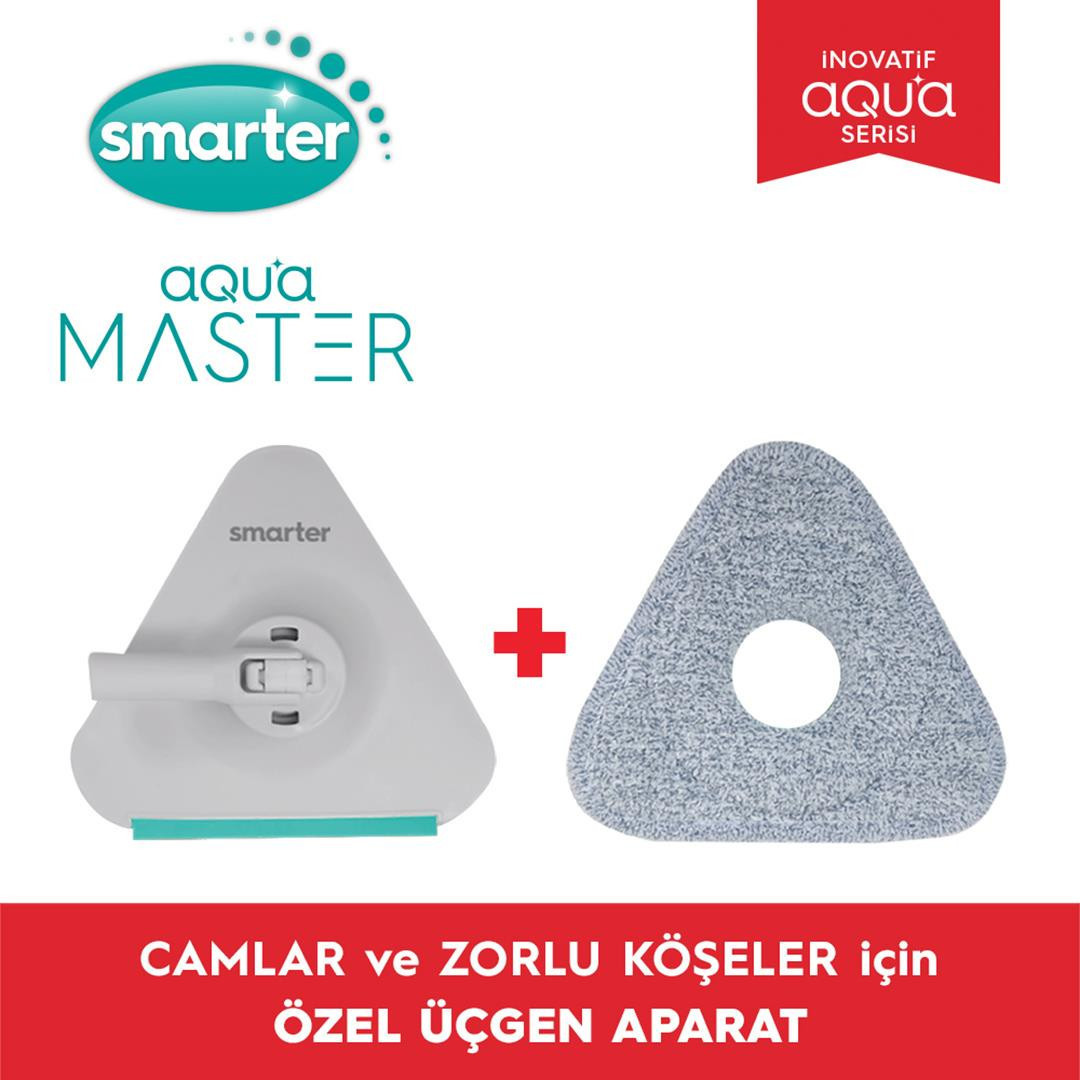 Smarter Aqua Master Üçgen Aparat + Mop Camlar Ve Zorlu Köşeler İçin ...