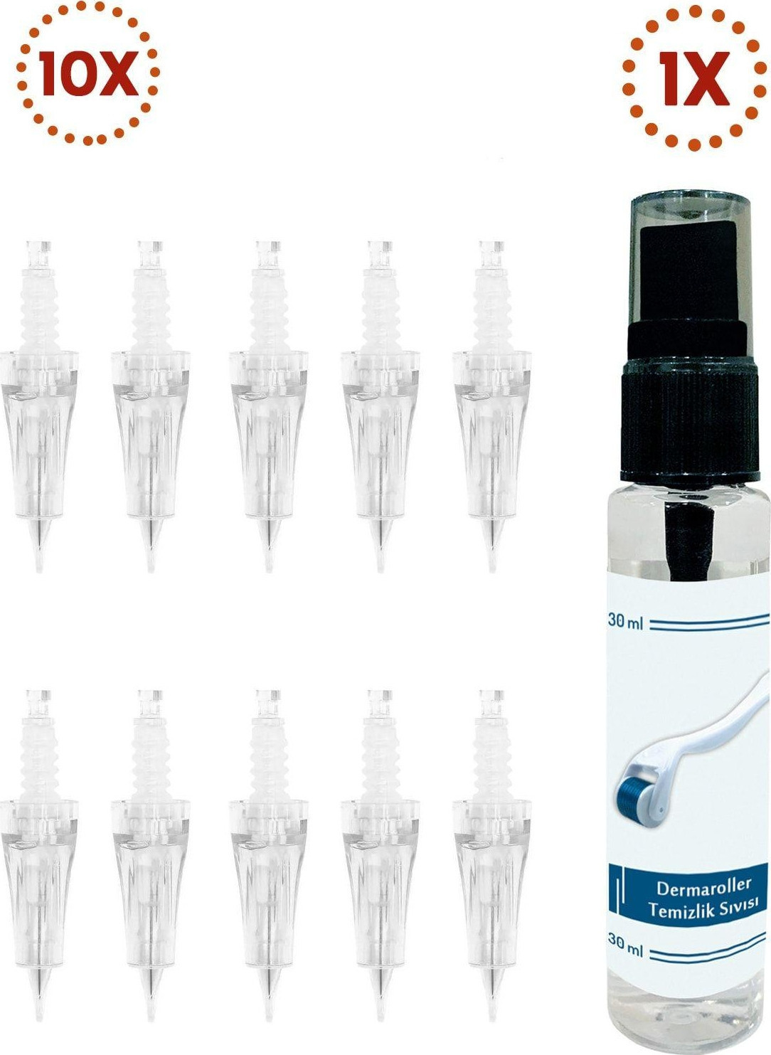 10 Adet 1 Pin Dermapen Iğnesi Dermapen Iğne Kartuşu Beyaz Soketli Mym ...