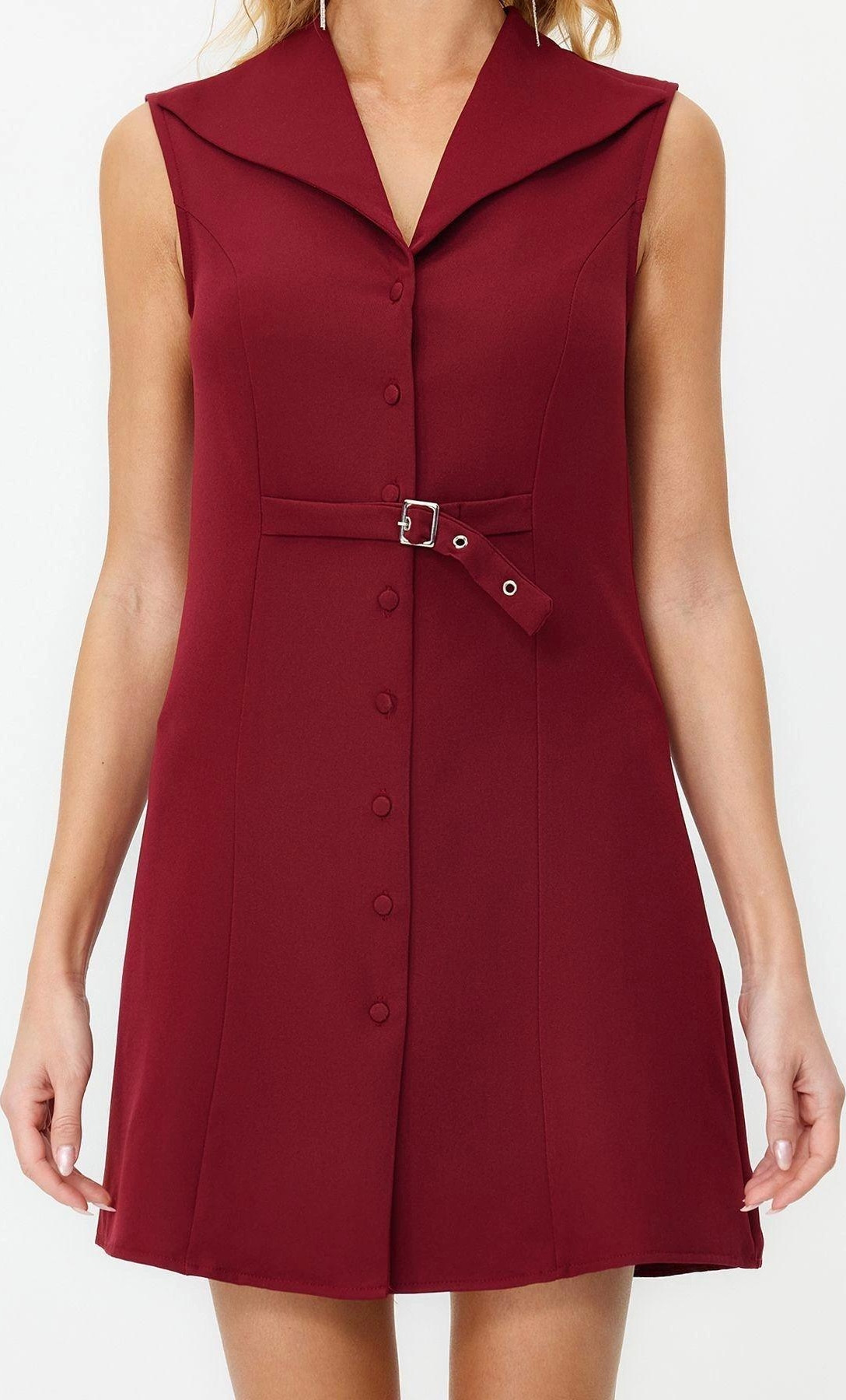 Moda Regular Business Finike Dokuma Ceket Yaka Kolsuz Kol Ceket Elbise ...