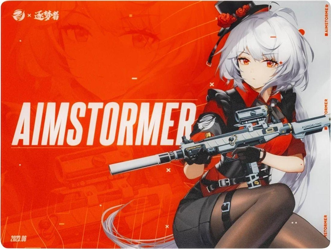 Dream Gamer Aim Stormer Float Glass Mousepad Red