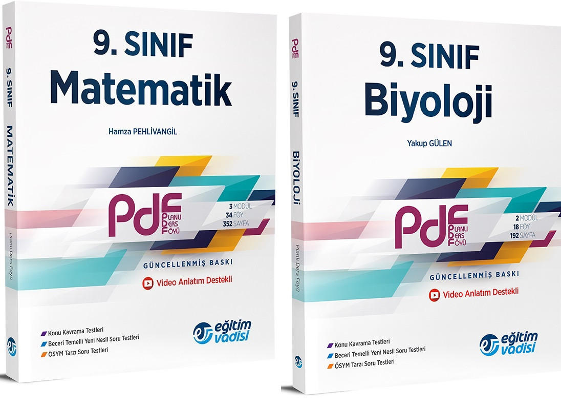 Eğitim Vadisi 9. Sınıf Matematik + Biyoloji Pdf Seti 2 Kitap 2023 - Kitabı Fiyatları & Satın Al
