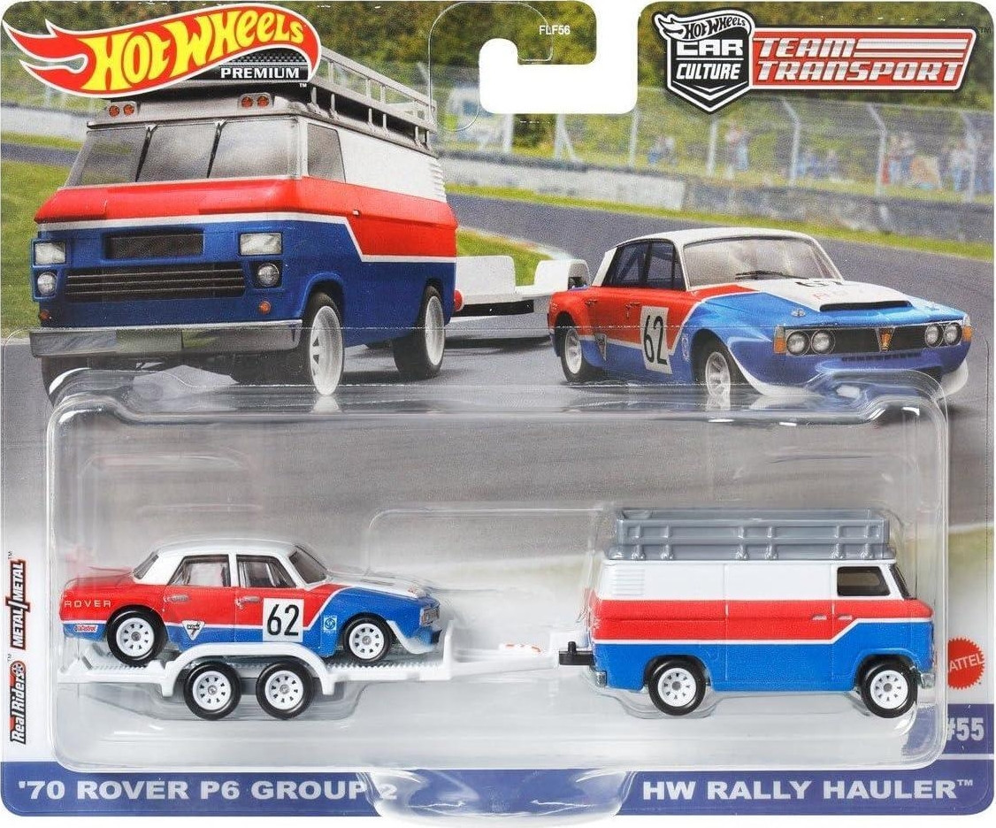 Hot Wheels Premium Hkf45 Team Transport '70 Rover P6 Group 2 / Hw Rally ...