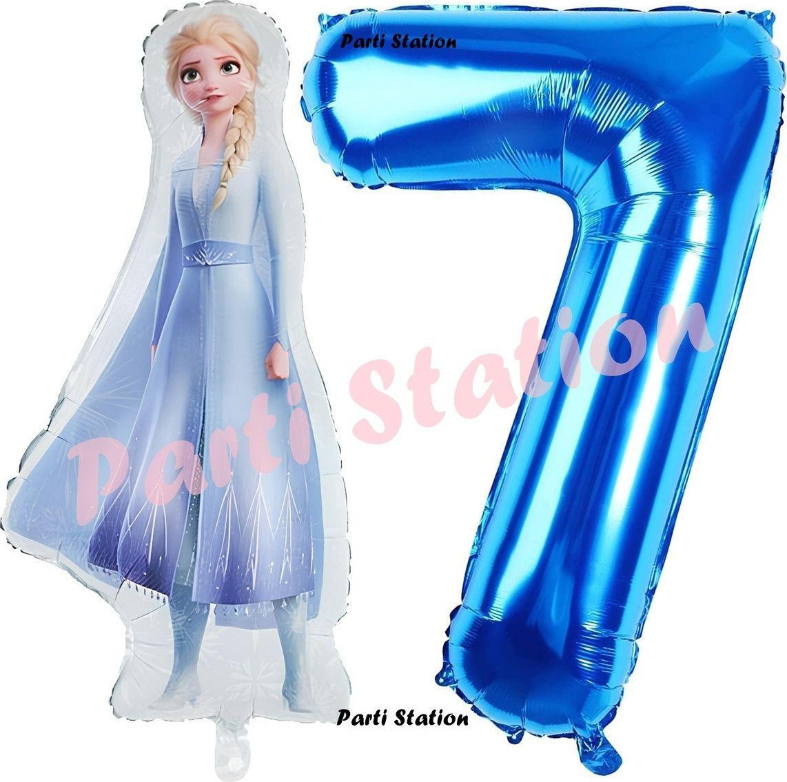 Parti Station Elsa Frozen Balon 7 Yaş Doğum Günü Set Frozen Karlar ...