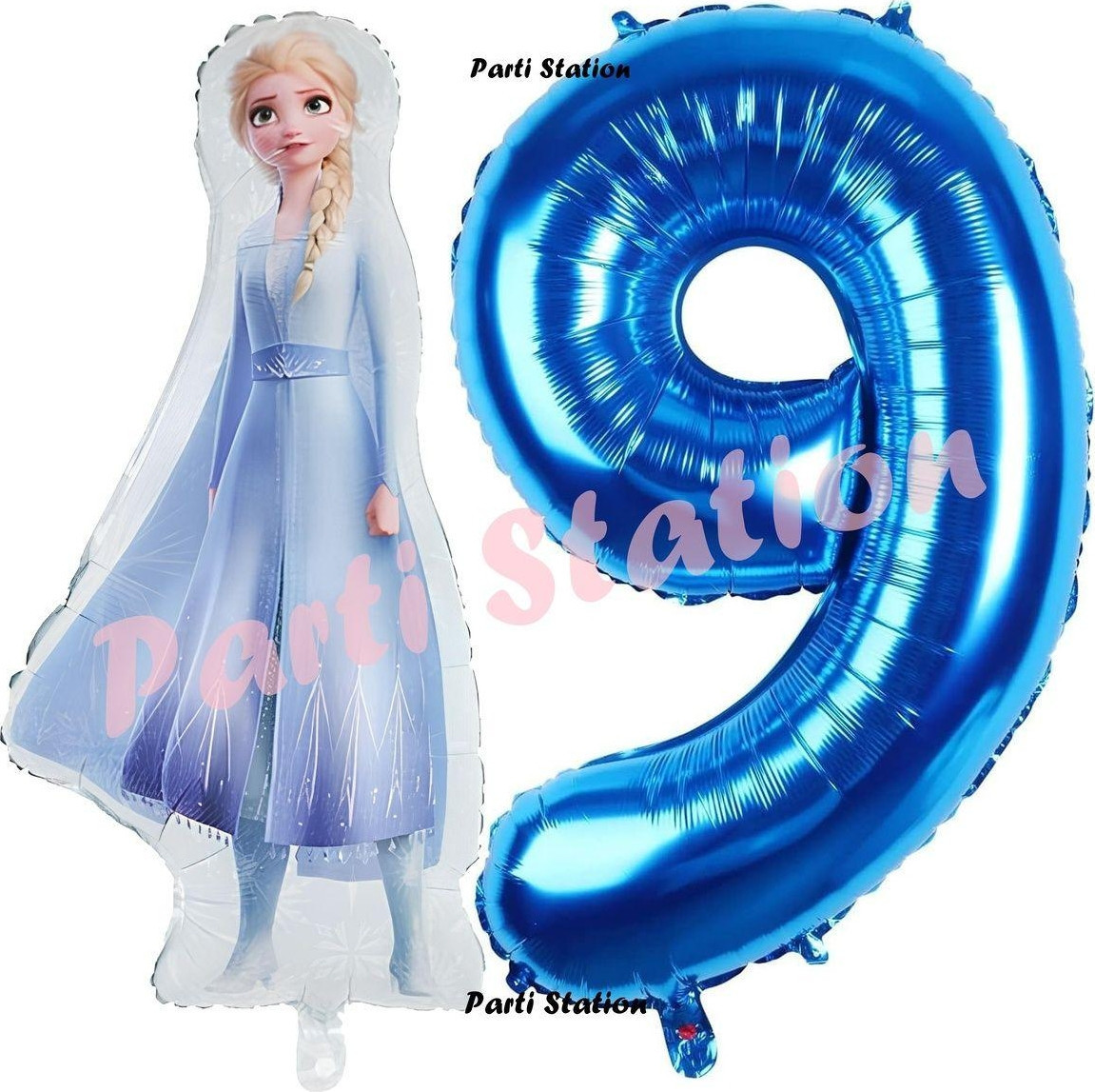 Parti Station Elsa Frozen Balon 9 Yaş Doğum Günü Set Frozen Karlar ...