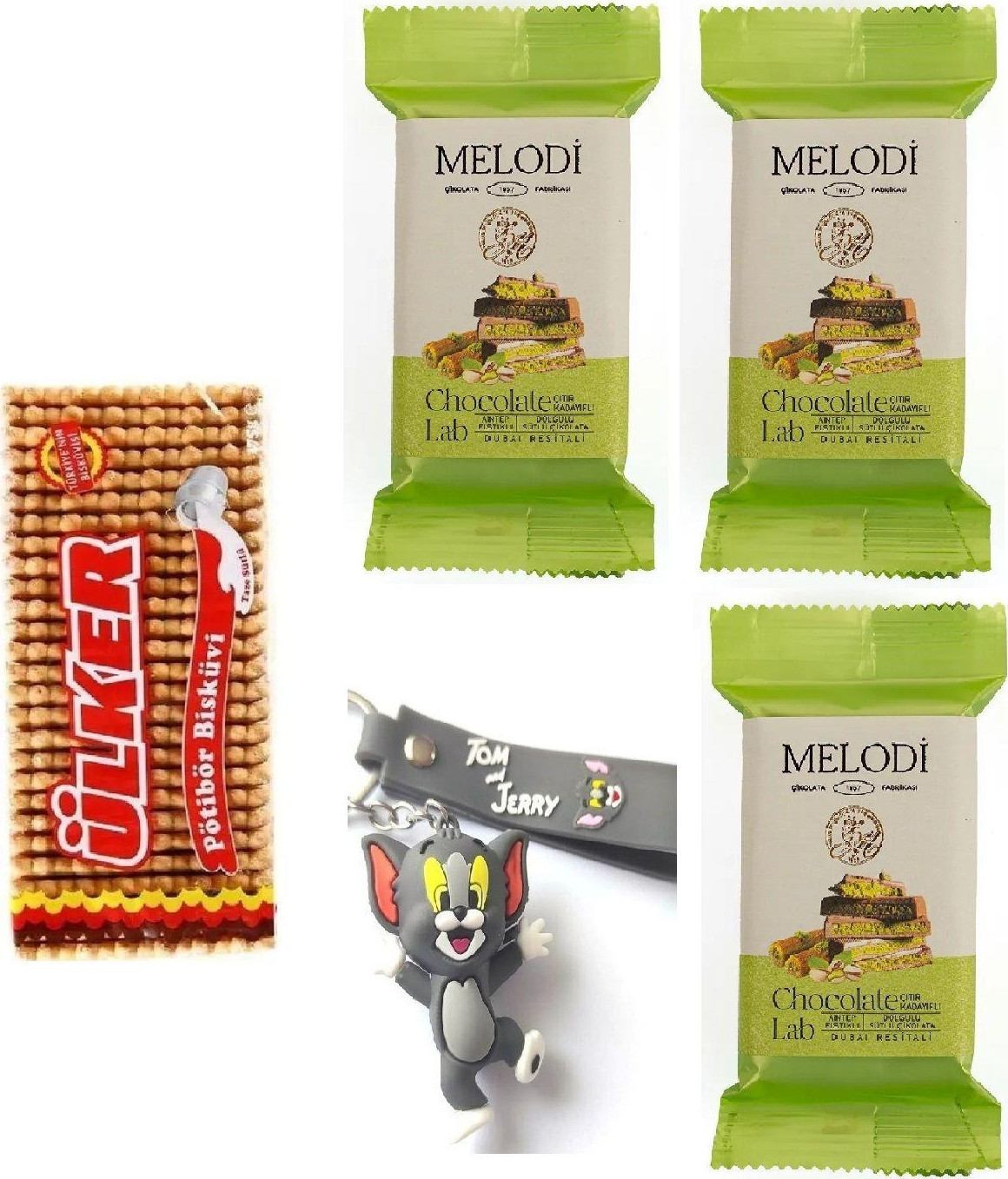 Ülker Pötibör Bisküvi Sade 175 Gr Ve Melodi Dubai Çikolatası 90 Gr X 3 ...