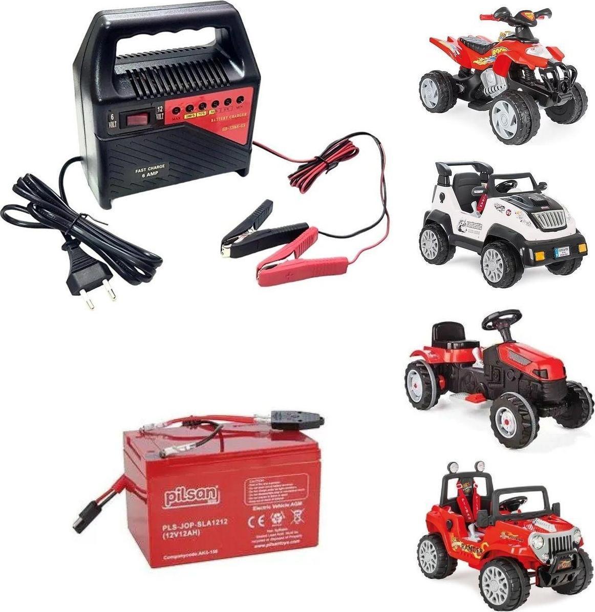 Depolife Akü Şarj Cihazı 6 Amp Pilsan Traktör Akülü Atv Araba Jeep 12 Volt 6 Volt Akü Şarj ...