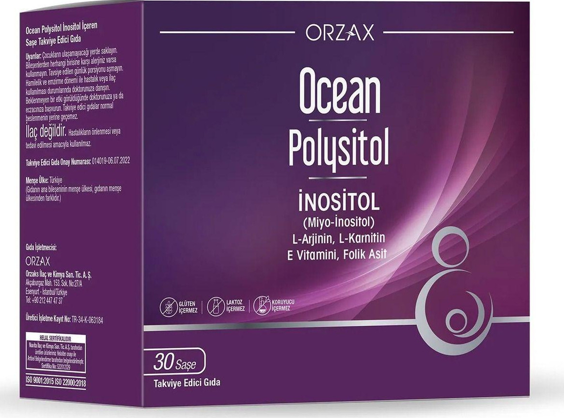 Orzax Ocean Polysitol İnositol İçeren Takviye Edici Gıda 30 Saşe - idefix