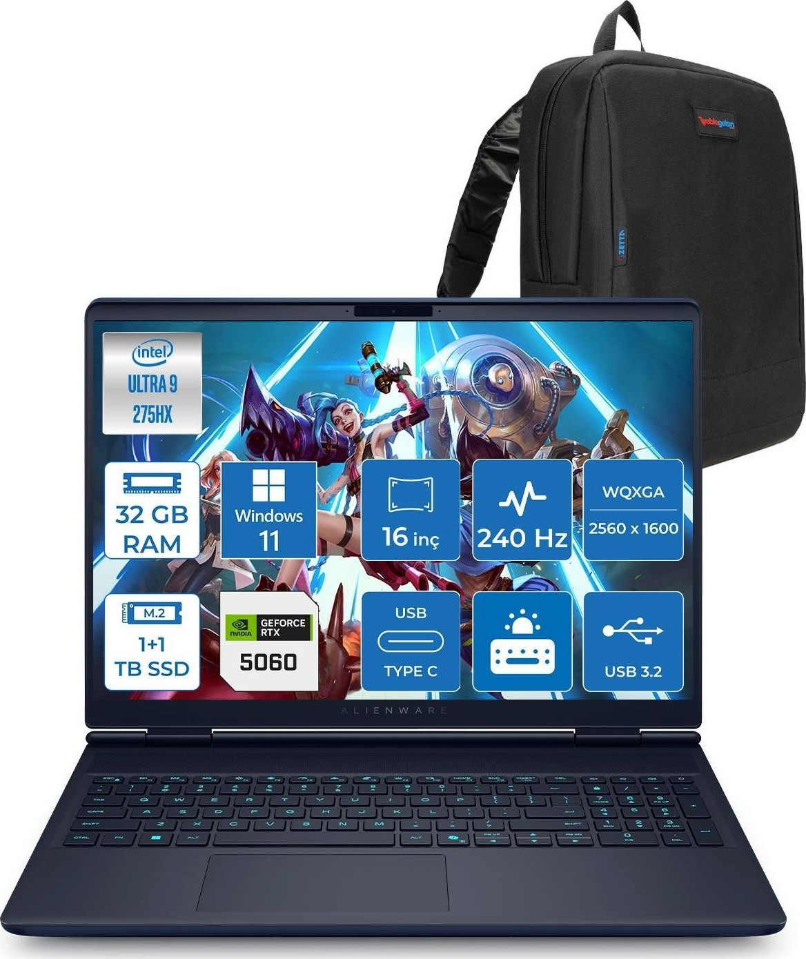 Dell Alienware 16X Aurora AC16251 Ultra 9 275HX Ddr5 32GB 1tb Ssd+1tb ...