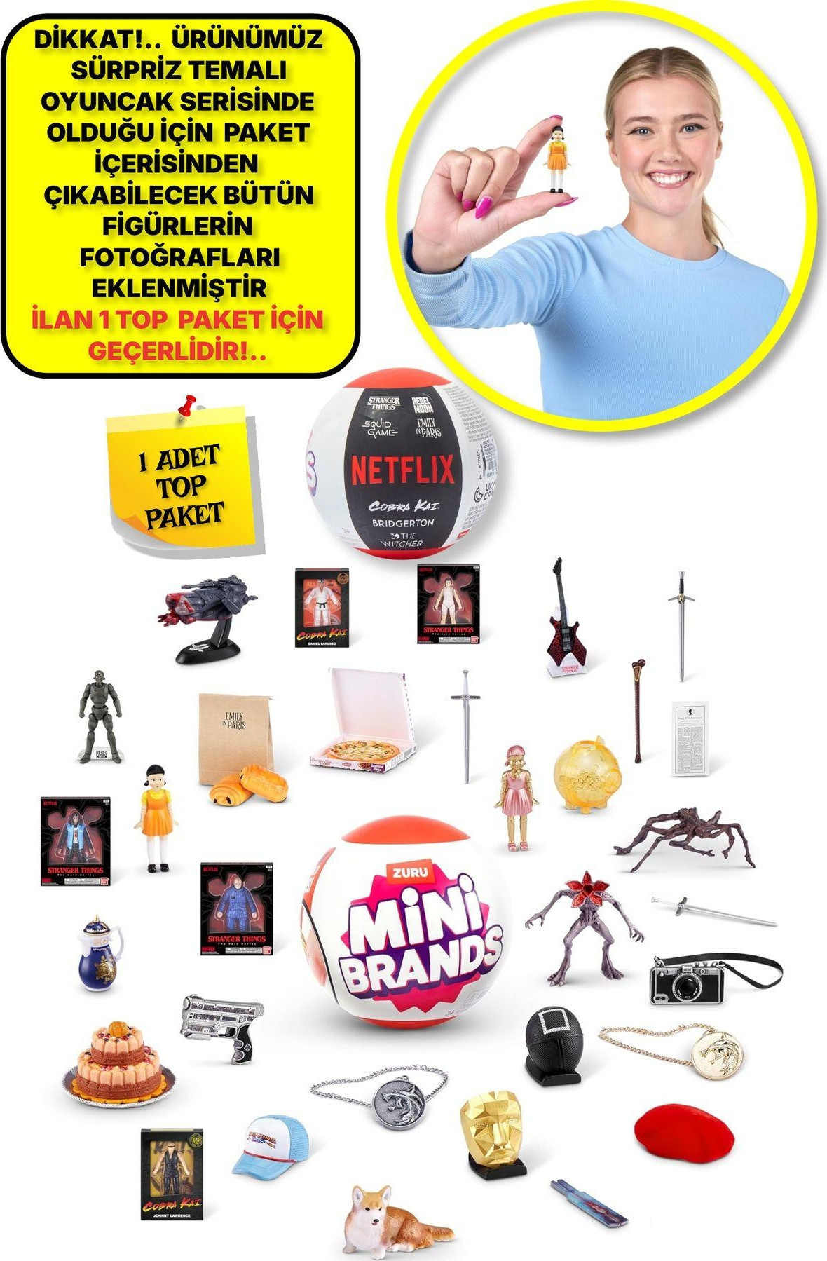 Mini Brands Mini Netflix Sürpriz Figürleri Top Paket - 1 ADET - idefix