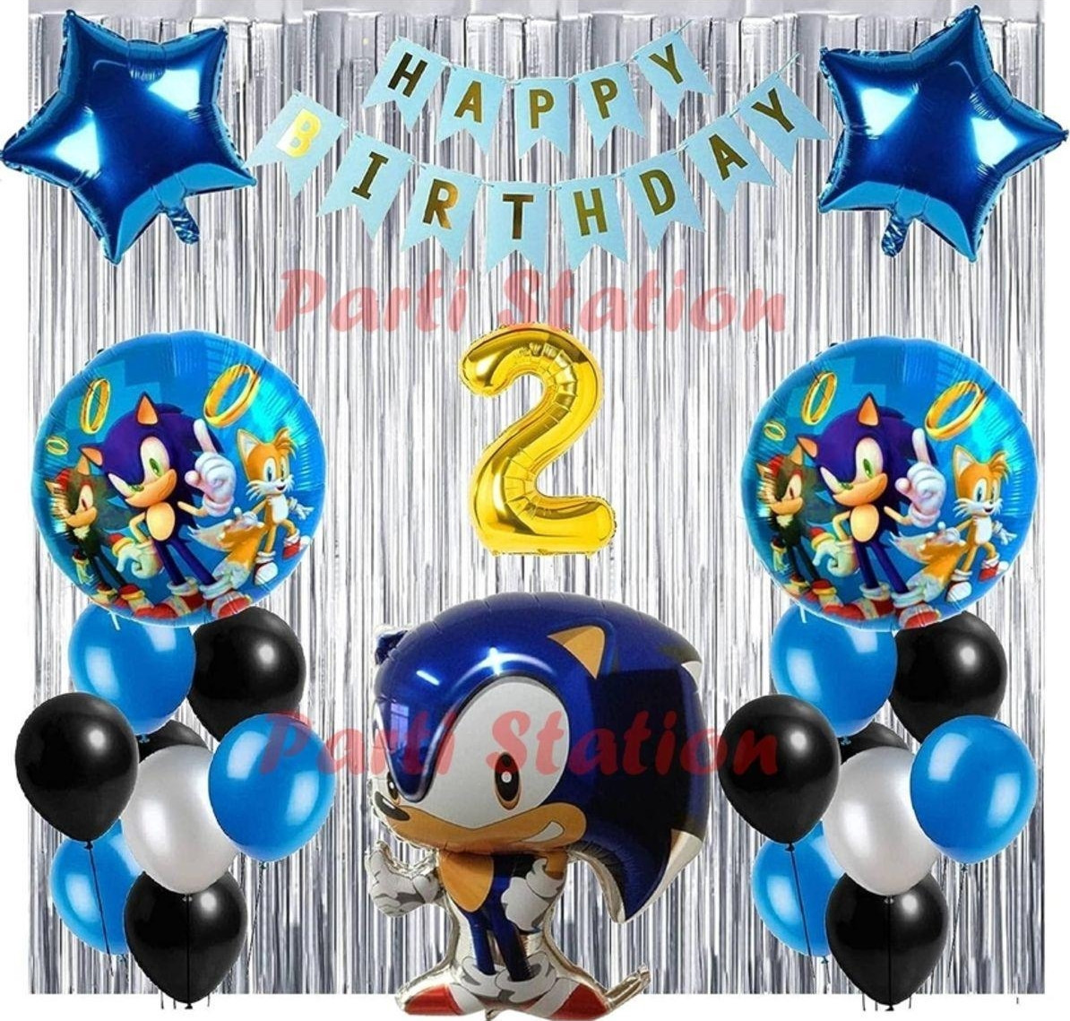 Parti Station Tilki Sonic Boom Konsept 2 Yaş Balon Set Sonic Boom Tema ...