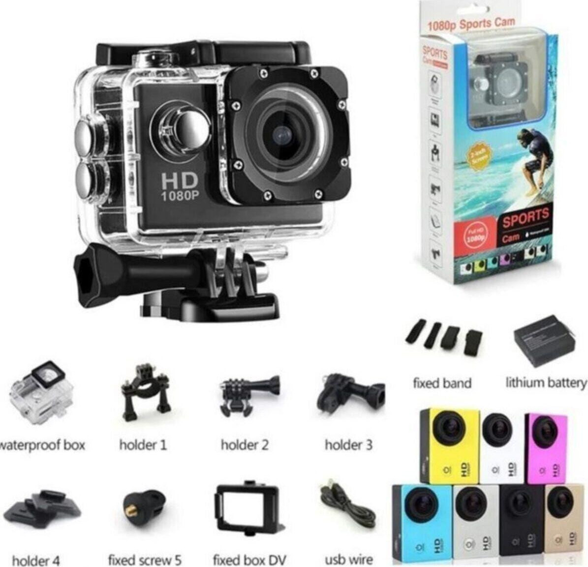 Blue İnter Full Hd 1080P Aksiyon Video Kamera Su Geçirmez - idefix