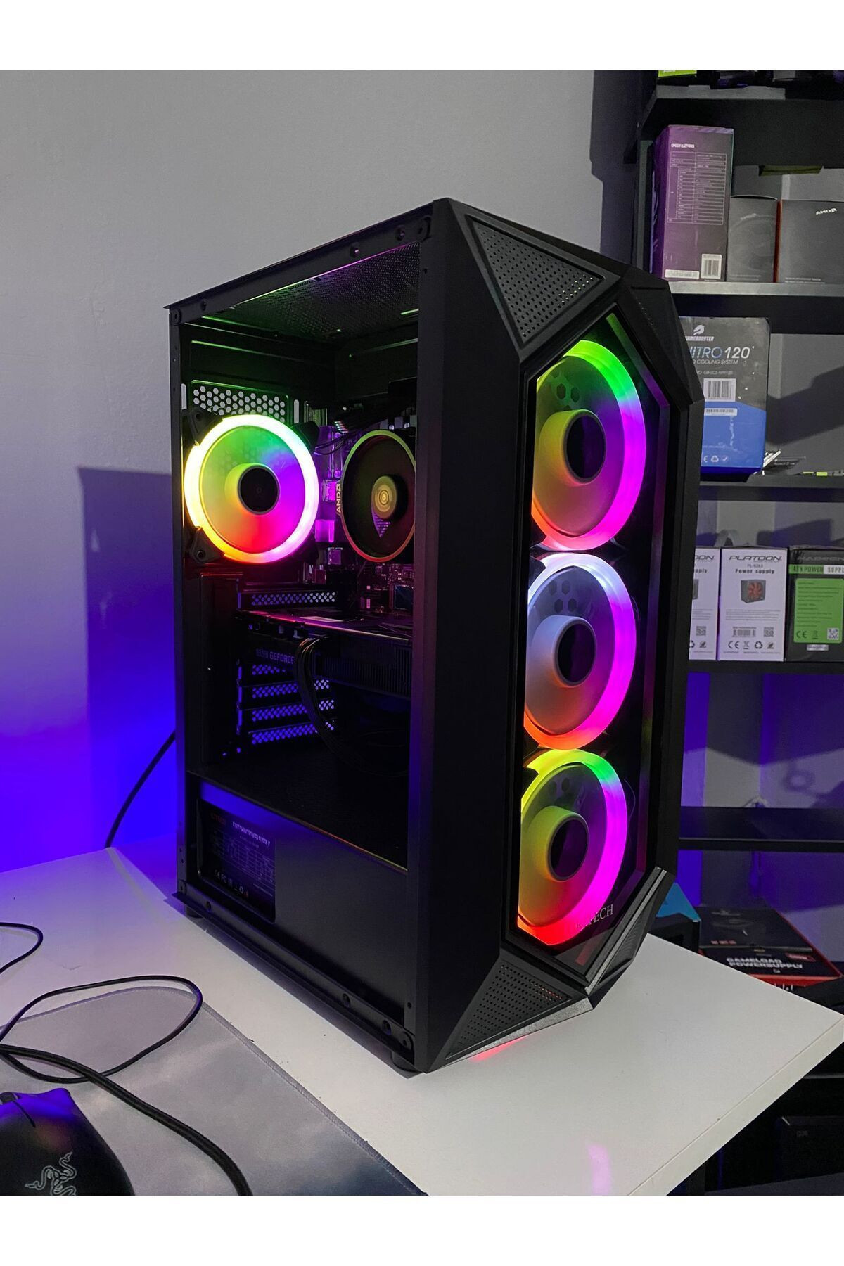 Teknoemo / Gaming Pc Oyuncu Bilgisayarı Masaüstü Kasa I3 12100f Rtx ...
