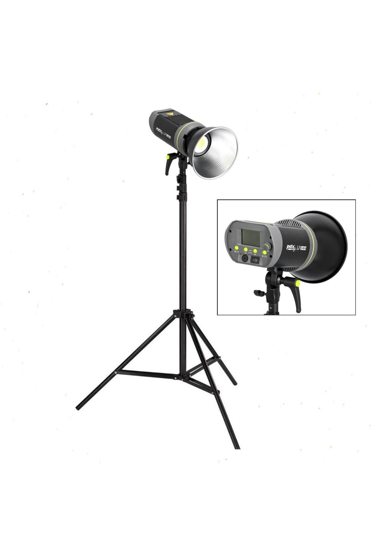 Pdx Lp200 Pro Led Beyaz Işık + 3 Metre Işık Ayaklı Kit - idefix