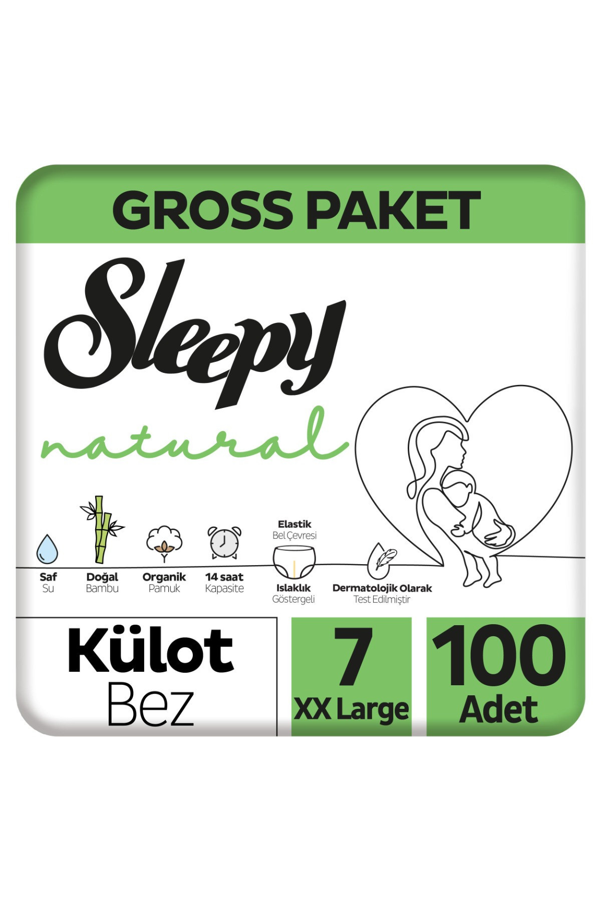 Sleepy Natural Gross Paket Külot Bez 7 Numara Xxlarge 100 Adet - idefix