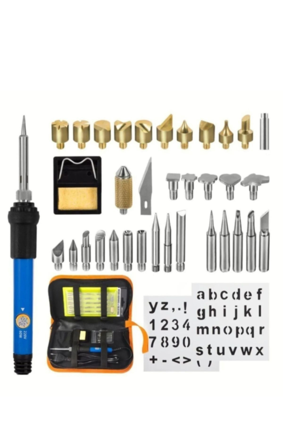 Usin Isı Ayarlı Lehim Havya Kalem Kaynak Cihazı Aleti - Ahşap Deri ...