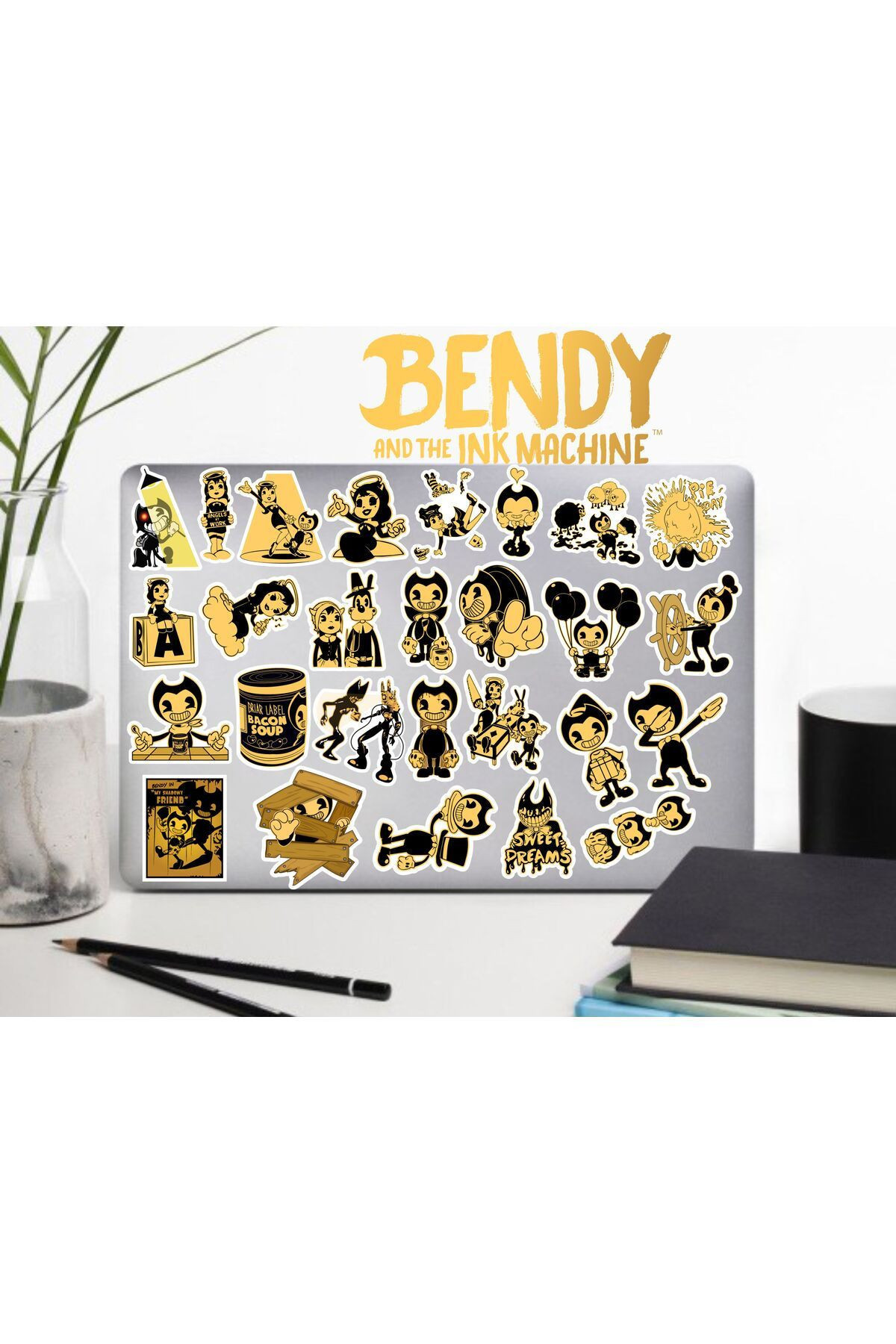 Hediyenebak Bendy Ink Machine Seri 1 Sticker Seti | Laptop Ajanda Pc ...
