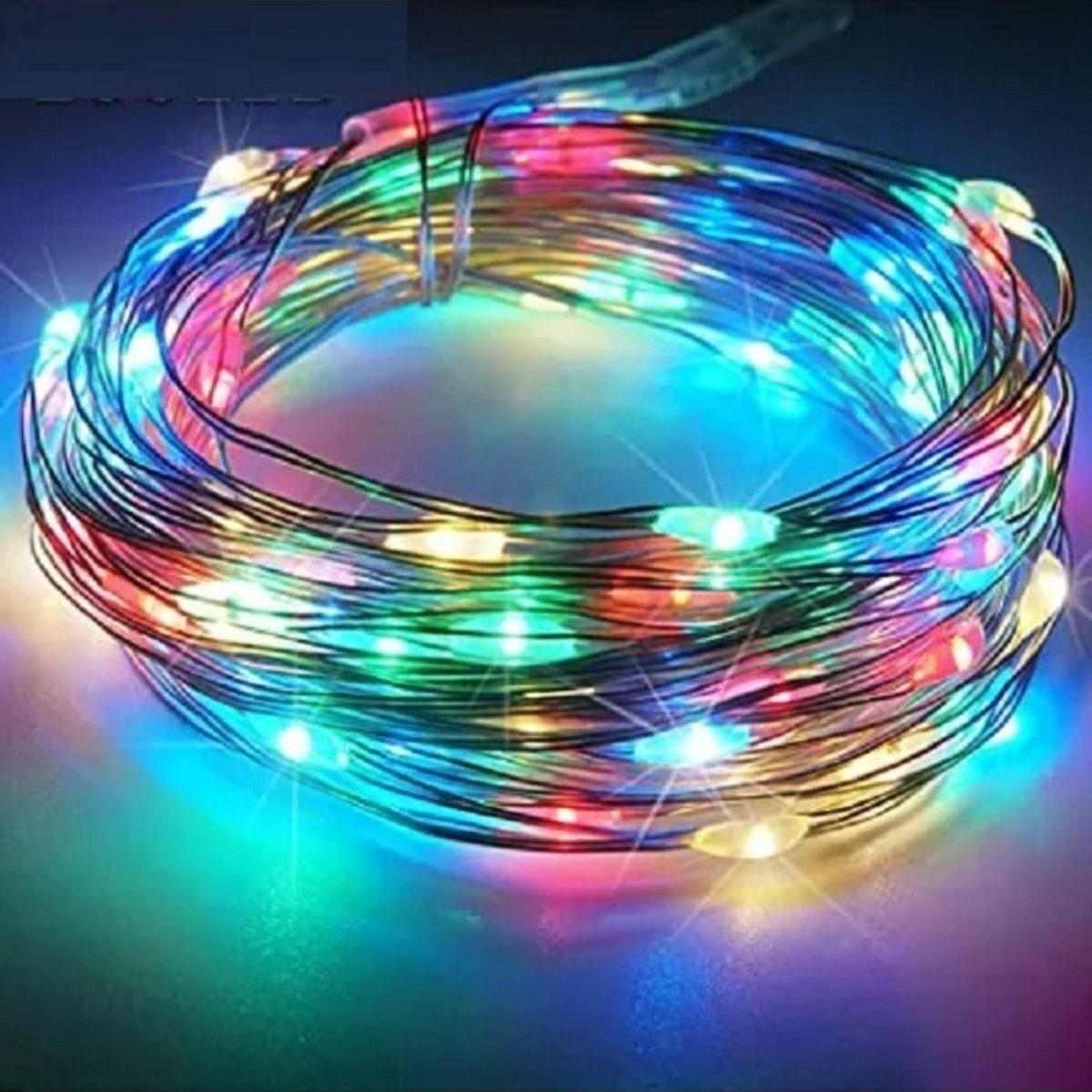 Kuzey Rgb 5 Metre Renkli Pilli Led Işık Renkli Led Işık Renkli Yılbaşı Ağacı Işığı Parlak Peri ...