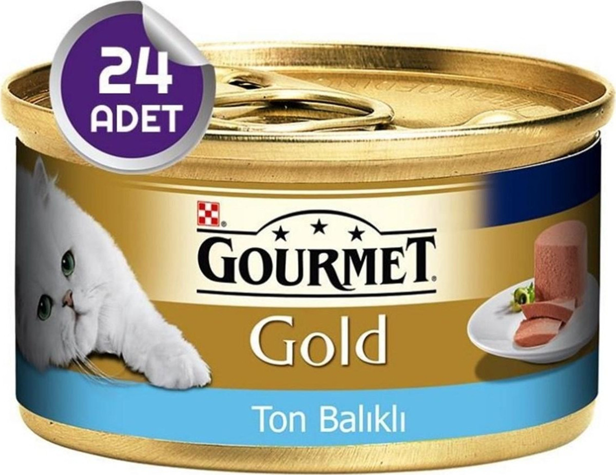 Gourmet Gold Ton Balık Yetişkin Kıyılmış Kedi Konservesi 24x85 Gr - idefix