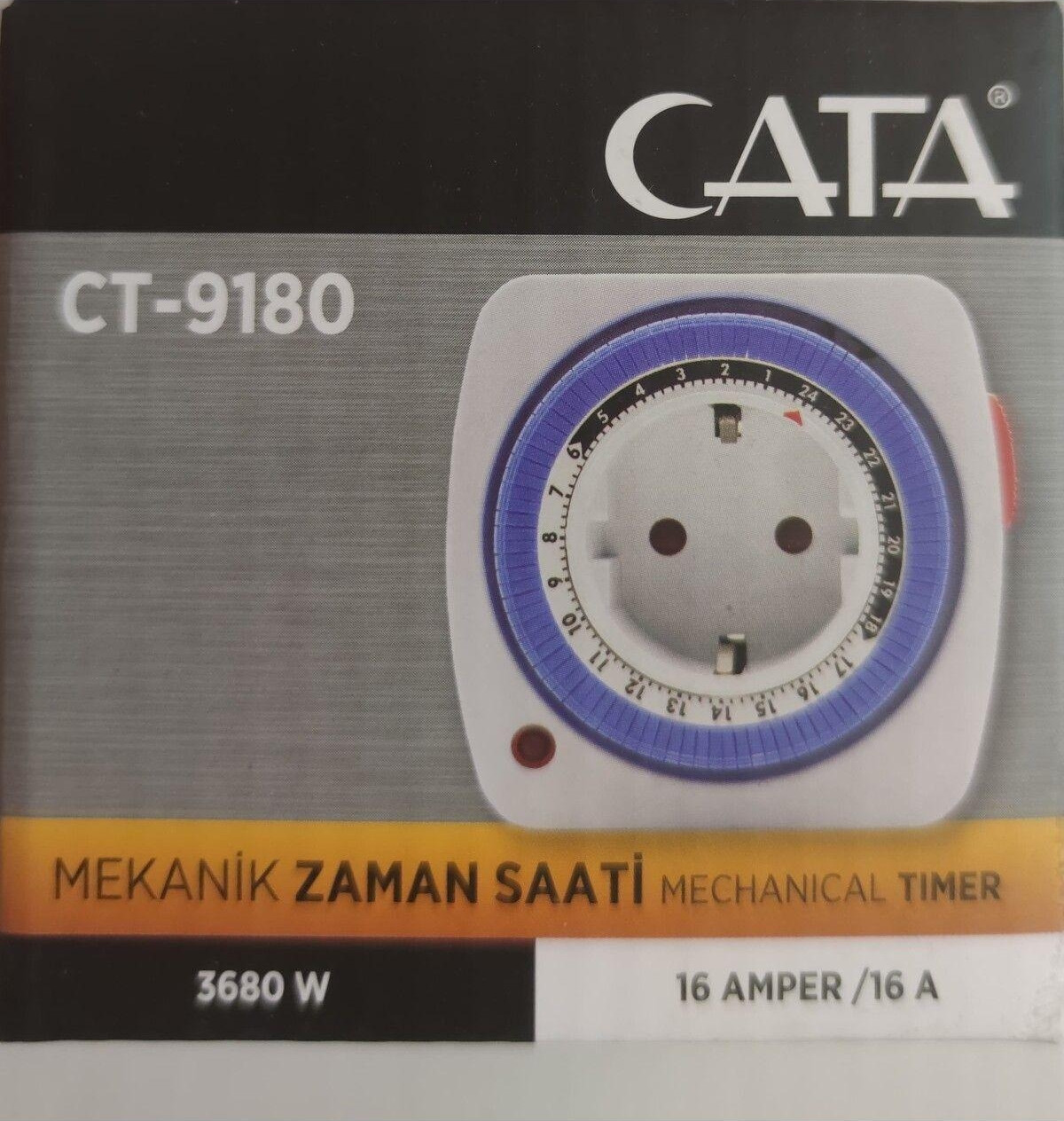 Cata Ct-9180 Zaman Ayarlı Priz Mekanik Ayarlanabilir Timer Saati ...