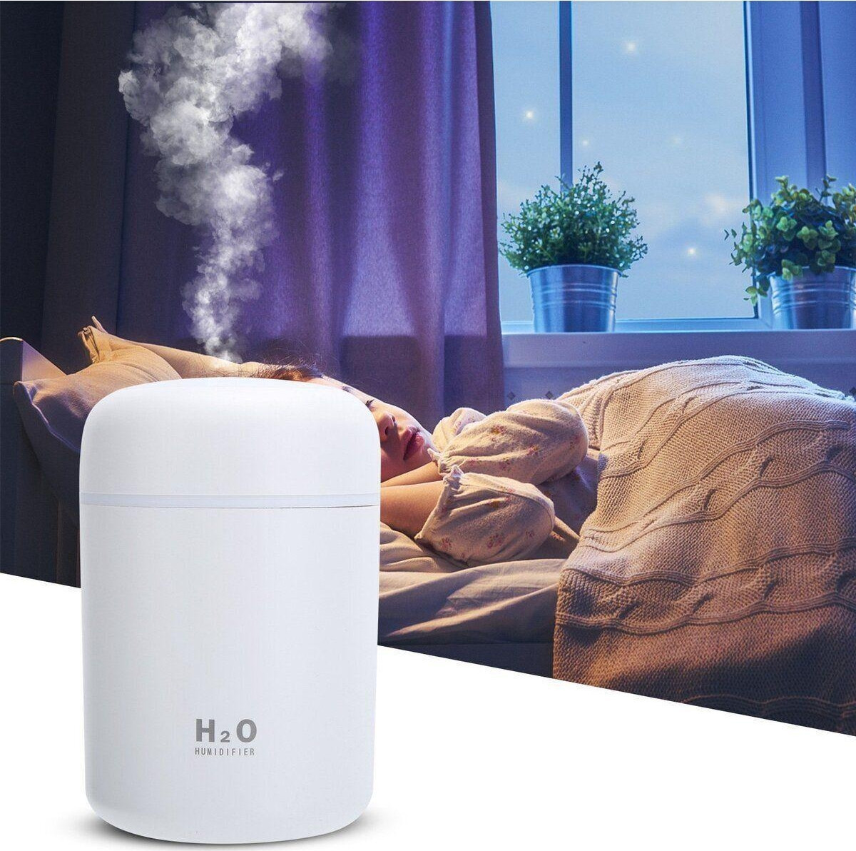 H2O Humidifier 300 Ml Ulrasonik Hava Nemlendirici Buhar Makinesi Ve ...