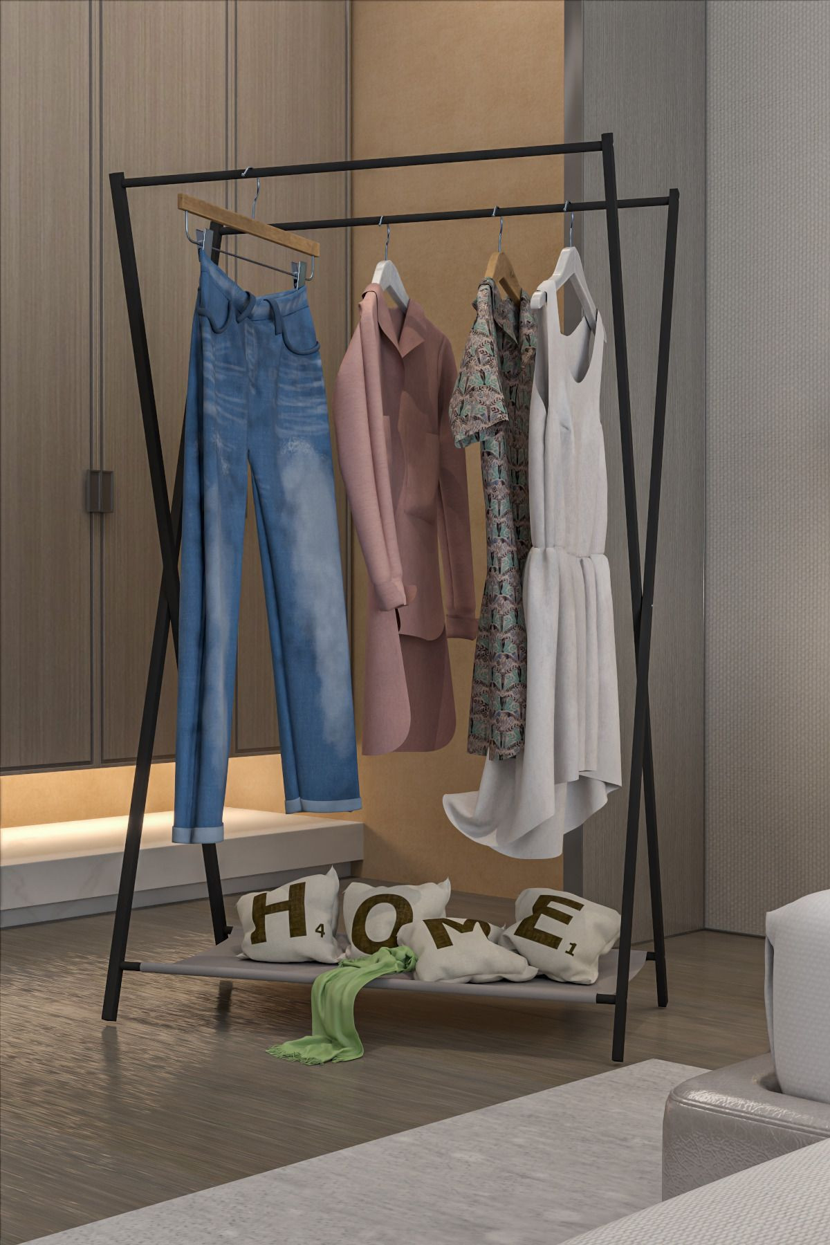 Retodesign X Katlanır Ayaklı Askı , Elbise Askısı , Portmanto Askılık ...