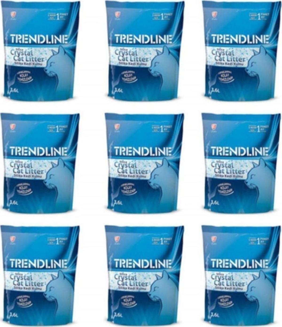 Trendline Silika Kristal 3.6 lt 9'lu Paket Kedi Kumu - idefix