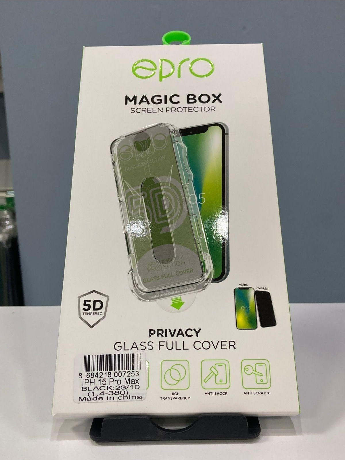 Epro Magic Box Hayalet Kırılmaz Cam 5D İphone 15 Pro Max