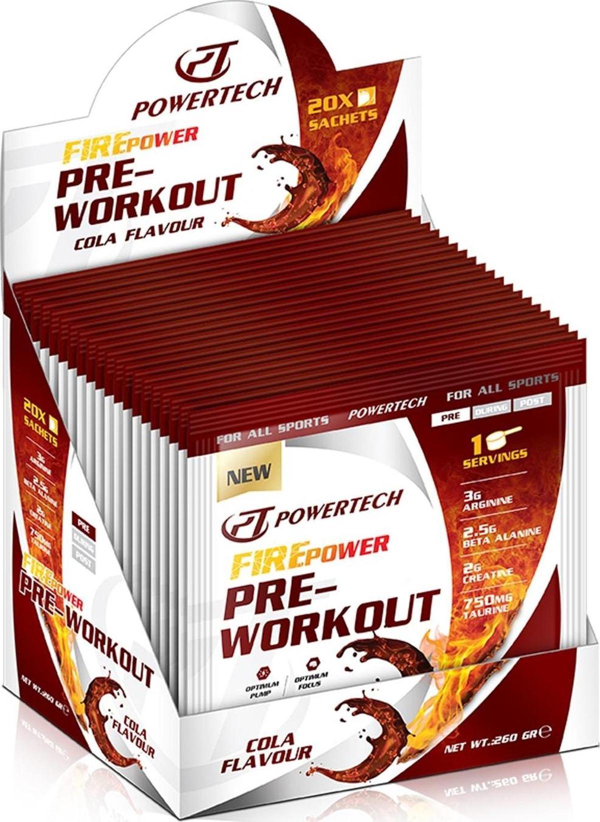 Powertech Firepower PreWorkout 13grx20 Sachets Kola Aromalı Pre-Workout ...
