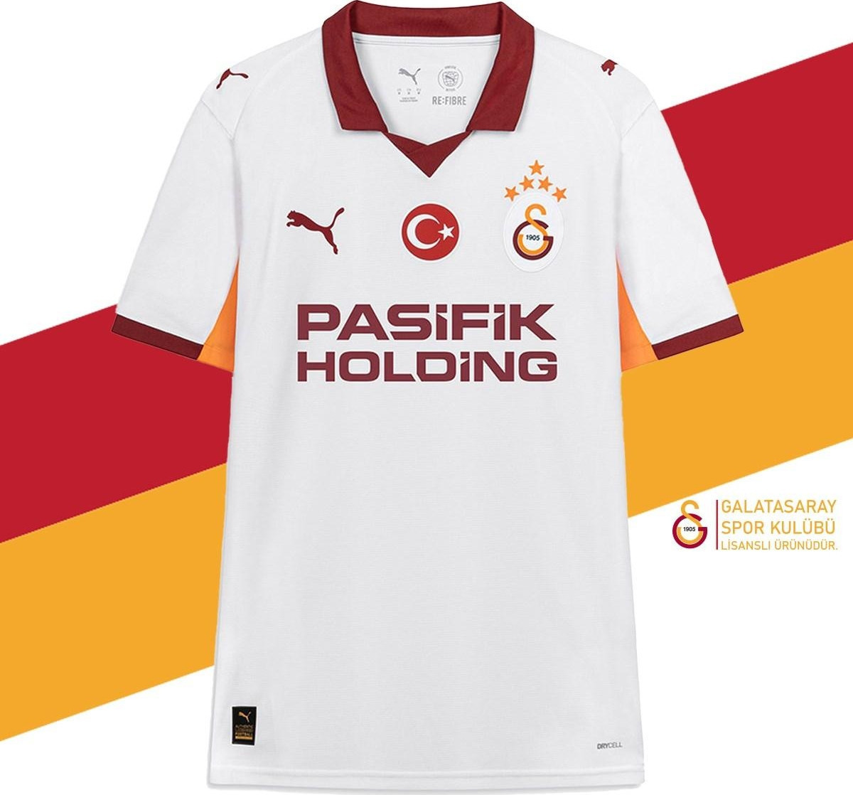 Galatasaray Orijinal Lisanslı 2025/26 Yeni Sezon Beyaz Forma