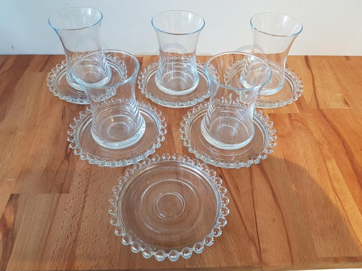 Woodretro Çay Bardağı Takımı 6 Kişilik 12 Parça Çay Seti G4U İnci Çay ...