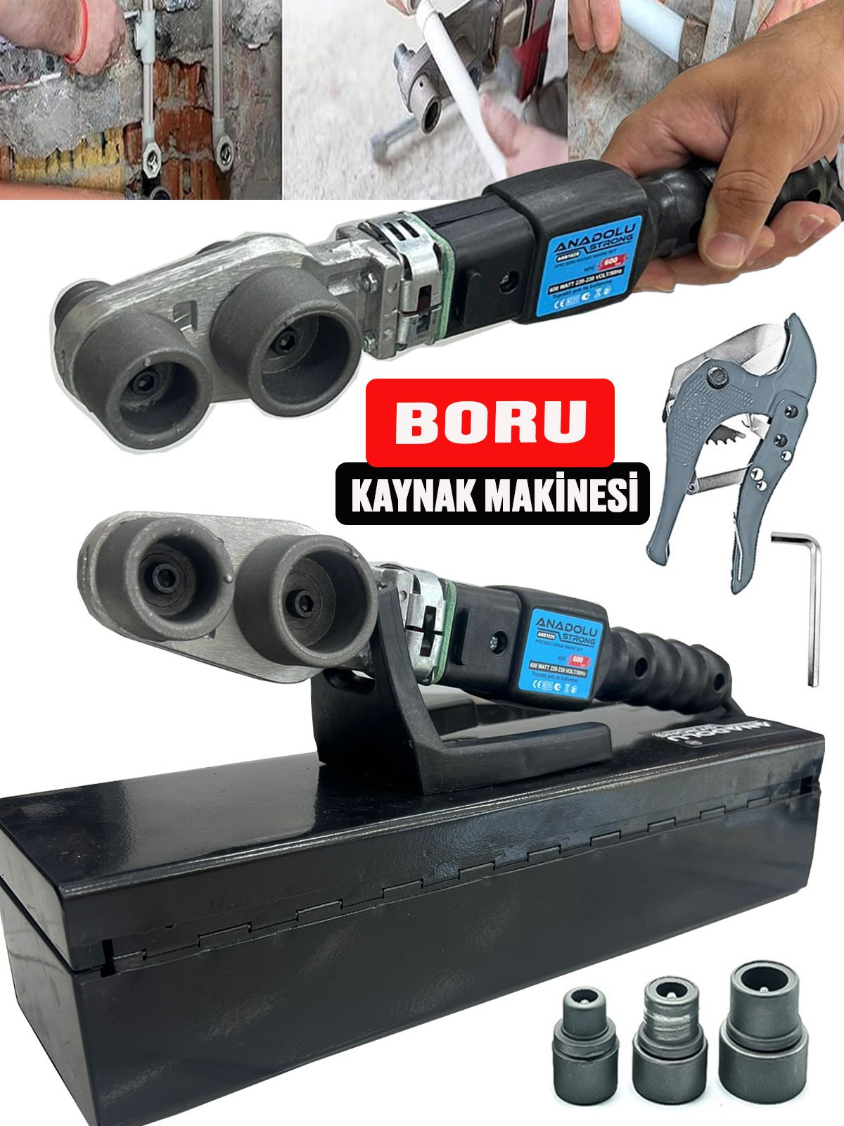 Anadolustrong ANS1026 PPRC PRO 600 Watt Boru Kaynak Mini Makina Seti ...