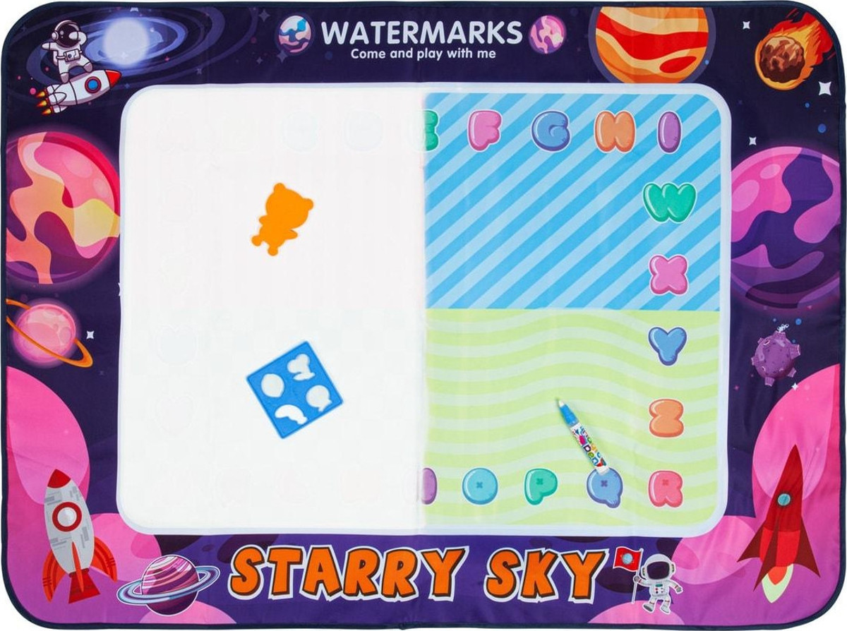 Magic Water Canvas Sihirli Boyama Halısı Yazı Çizim Matı 90x120cm ...