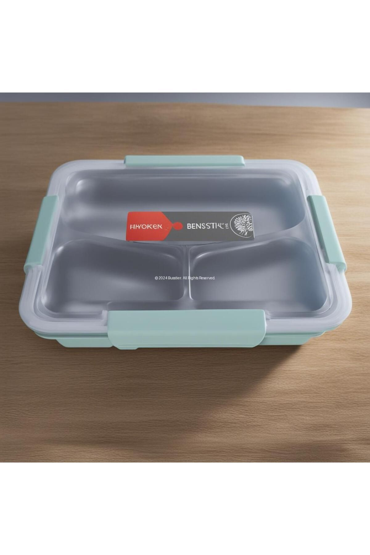 Hybrid Bento Box 900ml Plastik Gövde , Paslanmaz Çelik 3-Bölmeli , BPA ...
