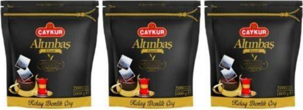 Çaykur Altınbaş Demlik Poşet Çay 200'lü X 3 Adet - idefix