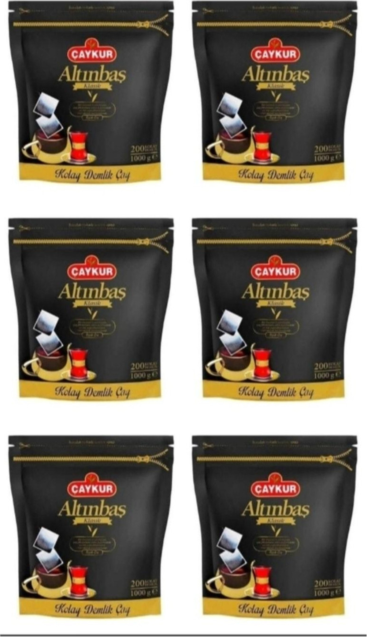 Çaykur Altınbaş Demlik Poşet Çay 5 Gr 200'lü 6 Paket - idefix