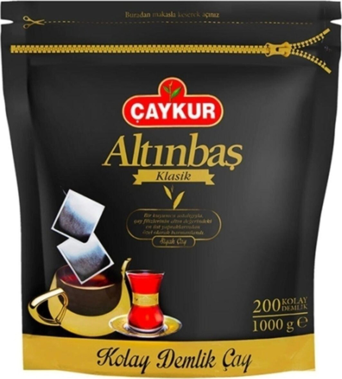 Çaykur Altınbaş Klasik Kolay Demlik Çay 200 Adet 1000 G - idefix