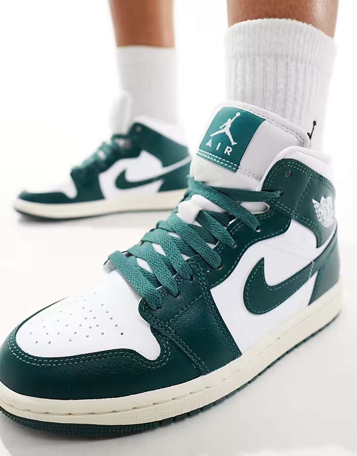 Nike Air Jordan 1 Mid Leather Sneaker Hakiki Deri Bilekli Günlük Spor ...