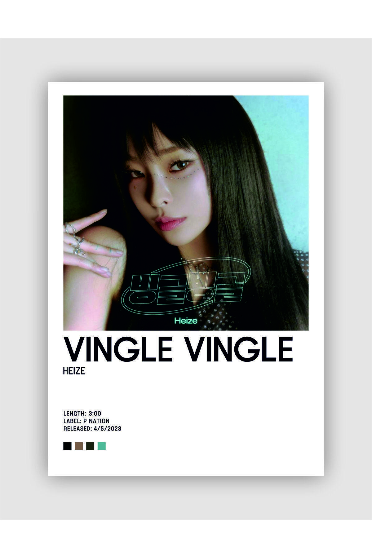 Fırsatlar Diyarı Heıze Vingle Vingle K-Pop Duvar Posteri - Duvar Dekoru - Kalın Kağıt ...