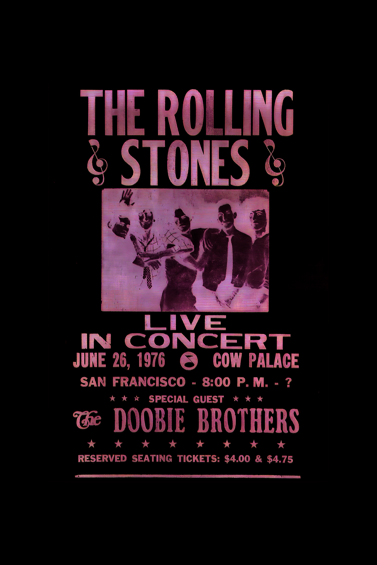 Fırsatlar Diyarı The Rolling Stones Doobie Brothers 1976 Vintage Duvar ...
