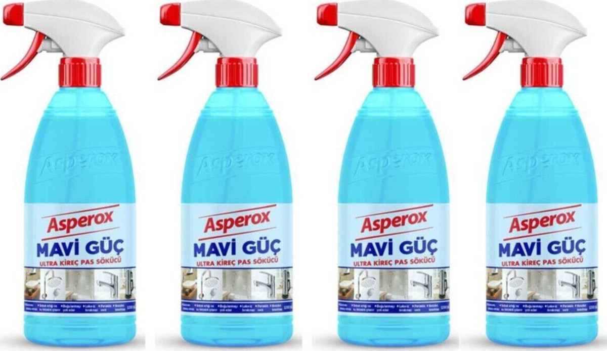 ASPEROX Mavi Güç Ultra Kireç Ve Pas Sökücü 4 Adet X1000 ml