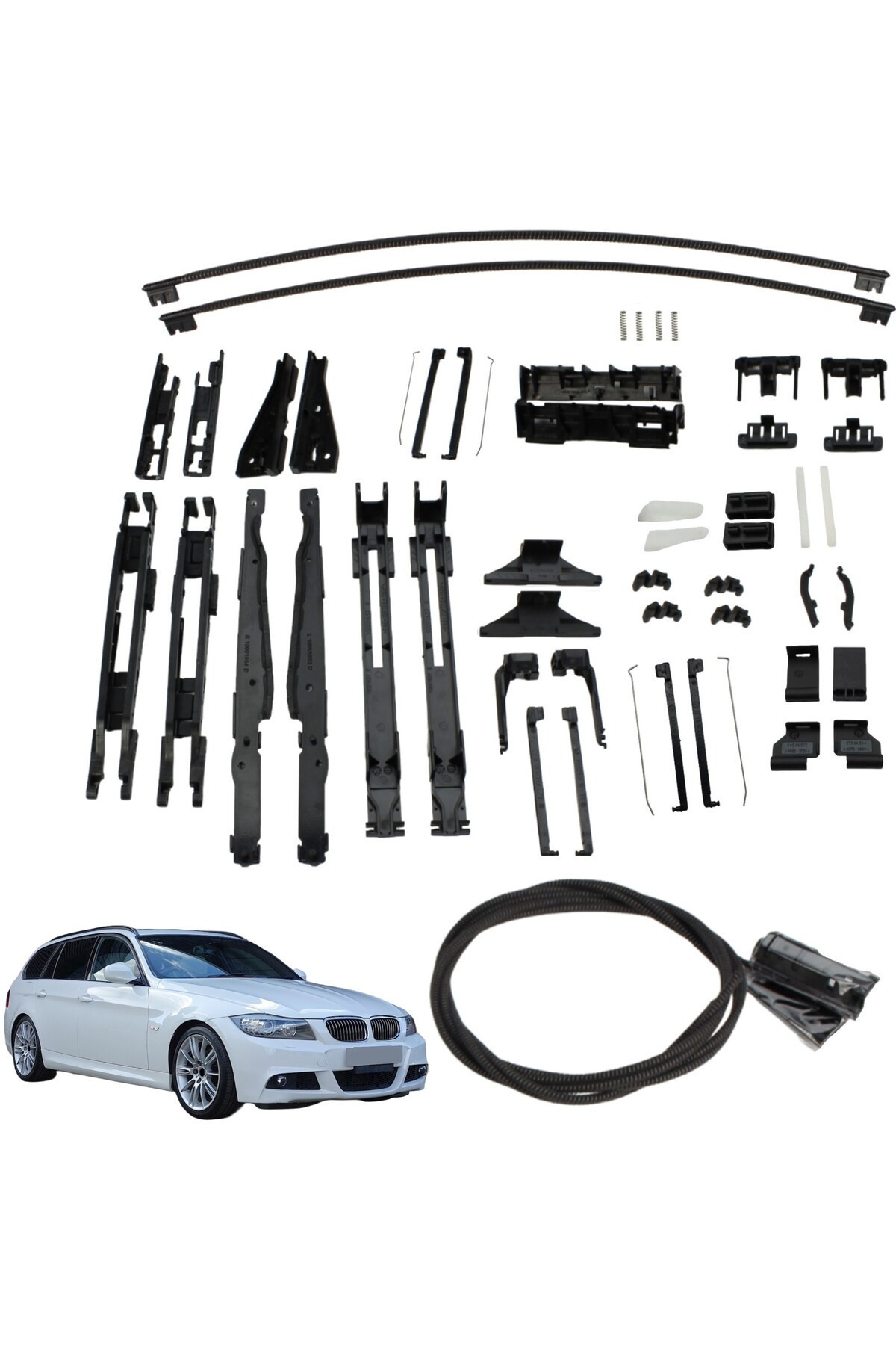 Lala otomotiv Bmw E91 Panoramik Sunroof Ön & Arka Ray Kızak Tamir Seti ...
