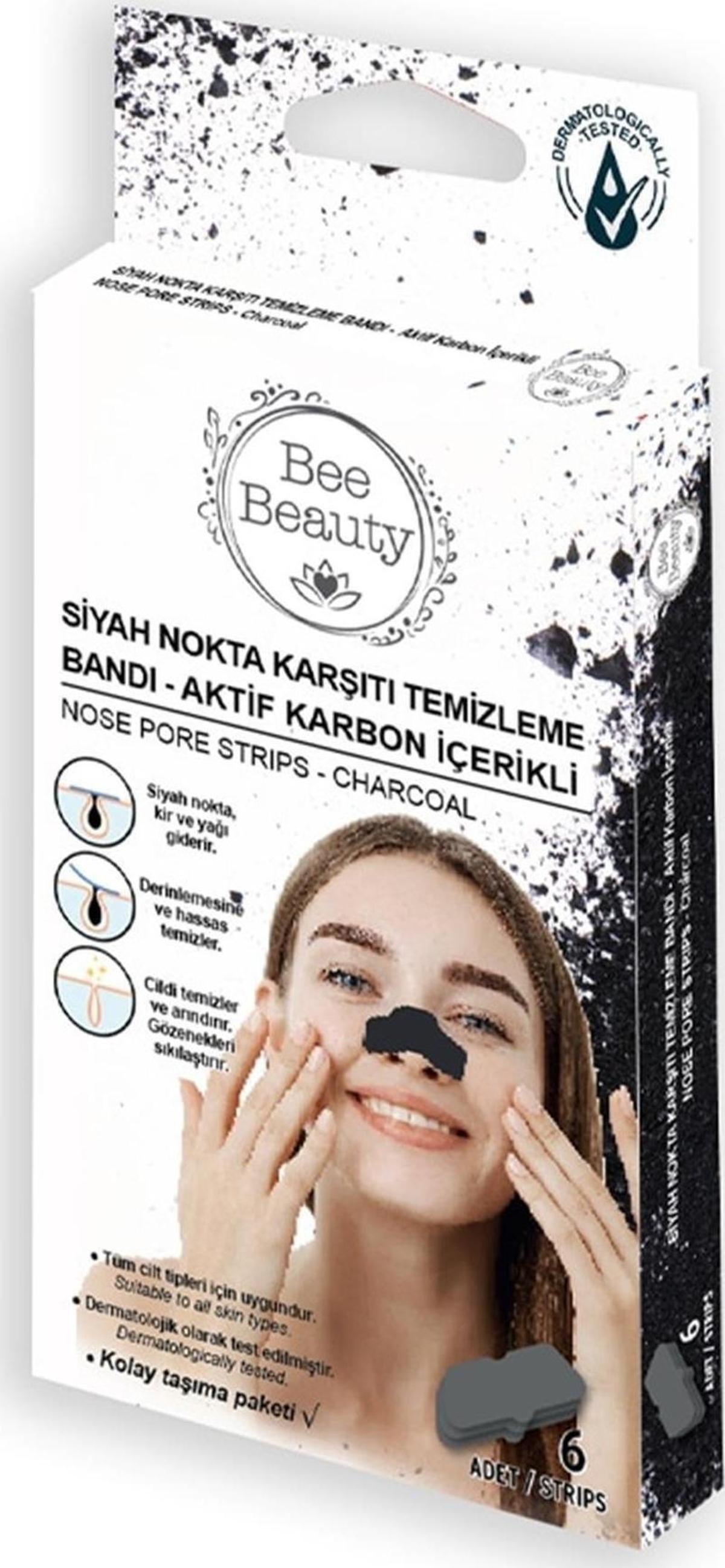 Bee Beauty Aktif Karbon Siyah Nokta Bandı 6 lı - idefix