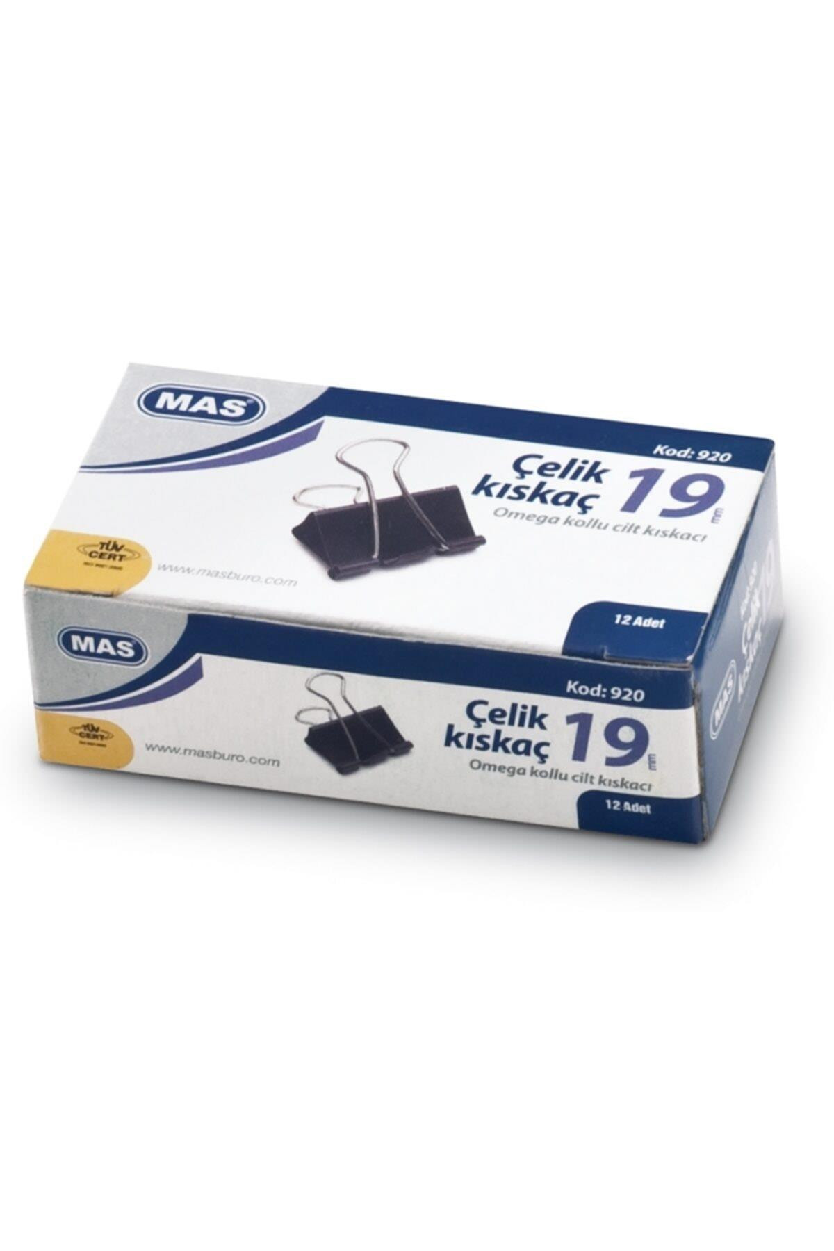 Mas Omega 19 Mm. Double Klips Çelik Kıskaç (12 Adet) - idefix