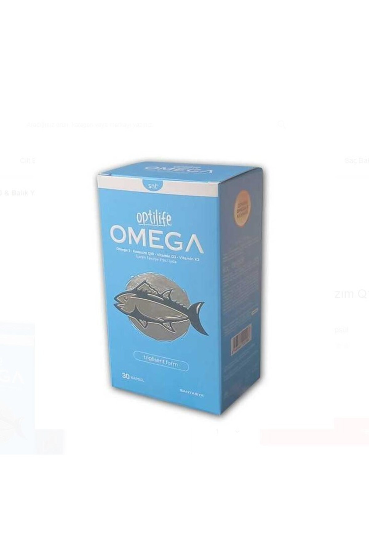 Optilife Omega3 · Koenzım Q10 · Vitamin D3· Vitamin K2 30 Kapsül - idefix