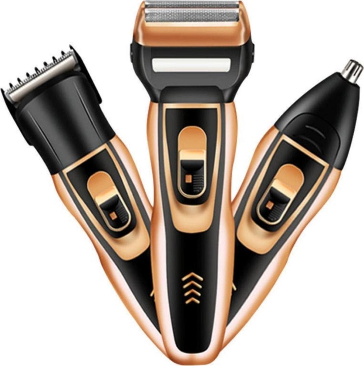 Lady Fit Gold Turbo 3'lü Set Saç Sakal Kesme Tıraş Makinesi Burun Kılı ...